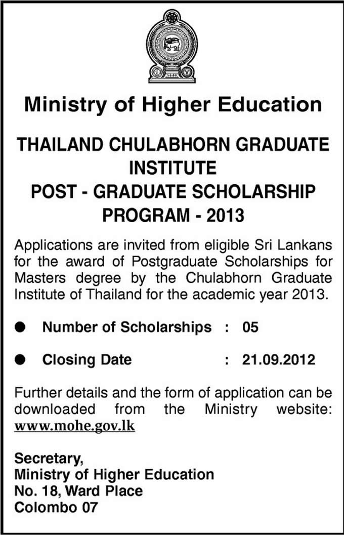 Thailand Scholarships For Srilankan Students SynergyY Thailand Scholarships For Srilankan Students SynergyY