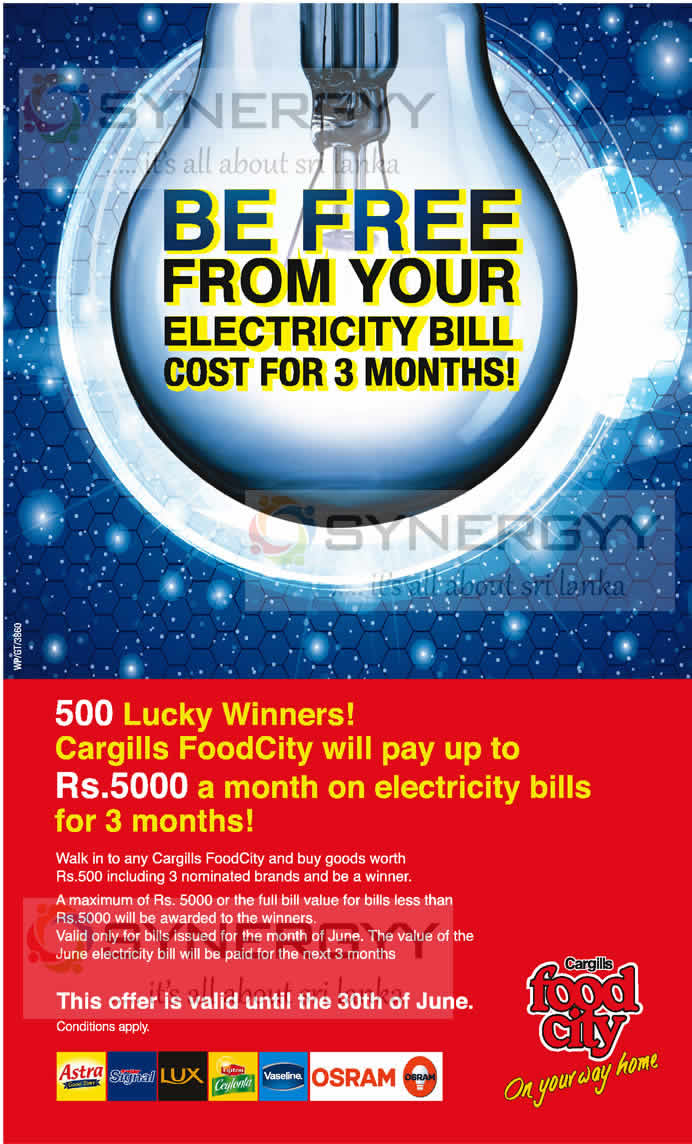 Be Free From Your Electricity Bill Cost For 3 Months By Shopping At Be Free From Your Electricity Bill Cost For 3 Months By Shopping At