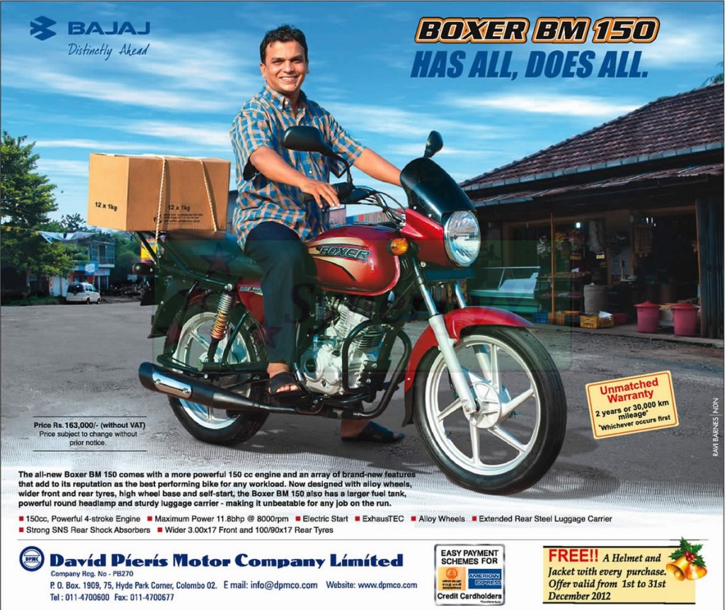 Bajaj Boxer BM 150 Rs. 163,000.00 + VAT in Srilanka – SynergyY